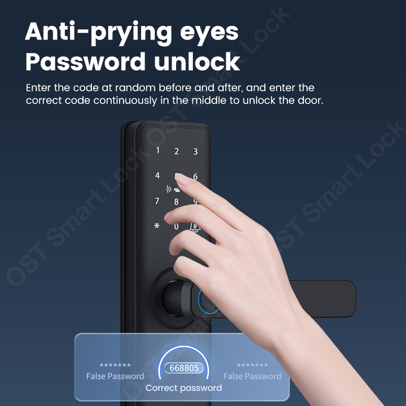OUSHITE Heavy Duty Smart Door Lock Digital Password Knob Lock With ...