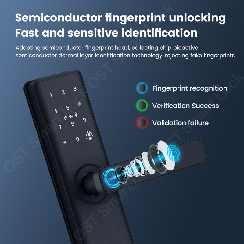 OUSHITE Heavy Duty Smart Door Lock Digital Password Knob Lock With ...