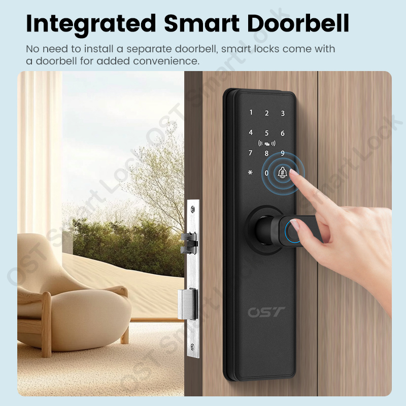 OUSHITE Heavy Duty Smart Door Lock Digital Password Knob Lock With ...