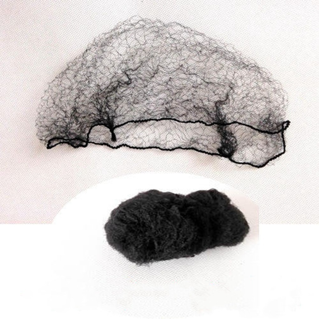 20 Pieces Black Nylon Hair Nets - 22-Inch Adjustable Invisible Elastic ...