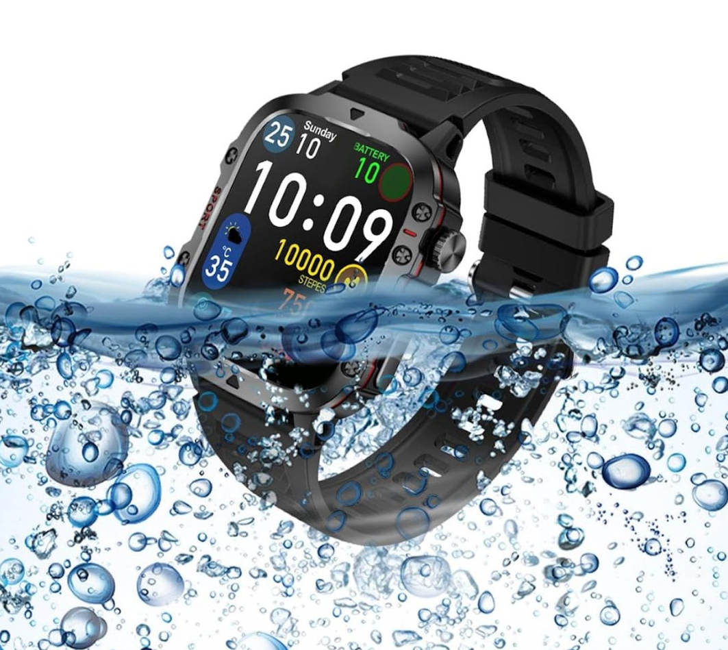 LAXASFIT Smart Watch 2.01-inch Large HD Bluetooth Call Voice Assistant ...