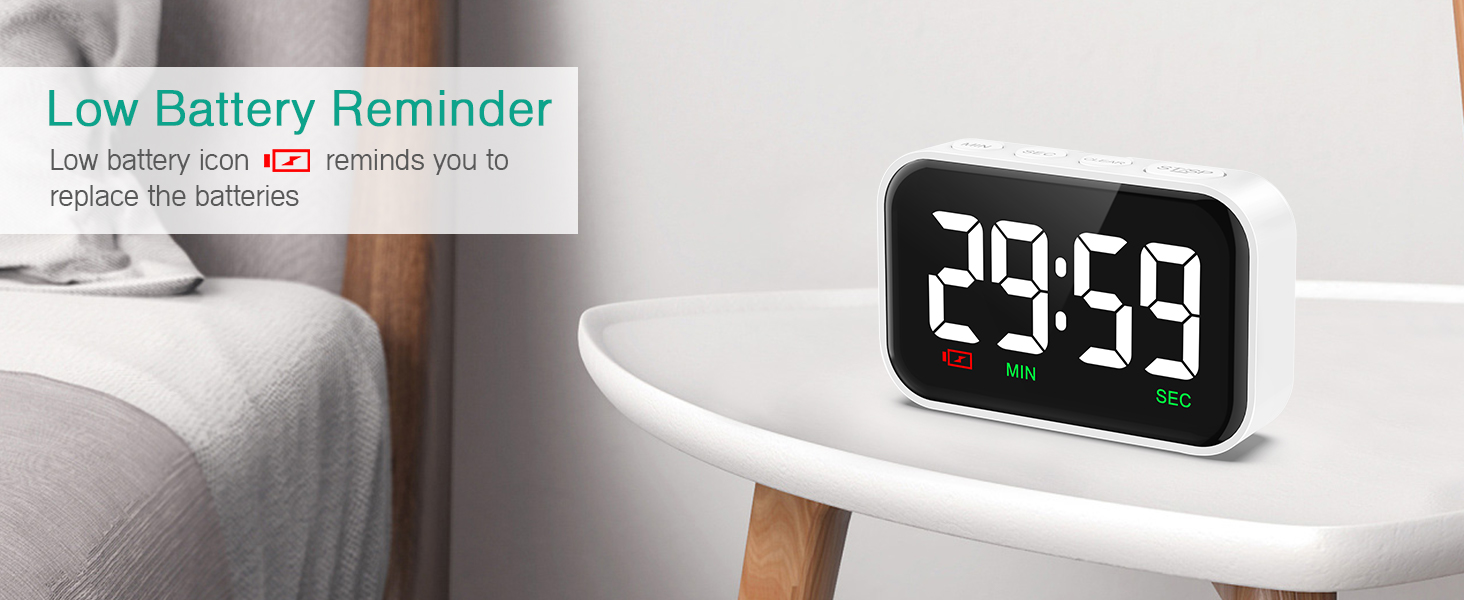 ORIA Digital Kitchen Cooking Timer Battery Powered Magnetic Countdown ...