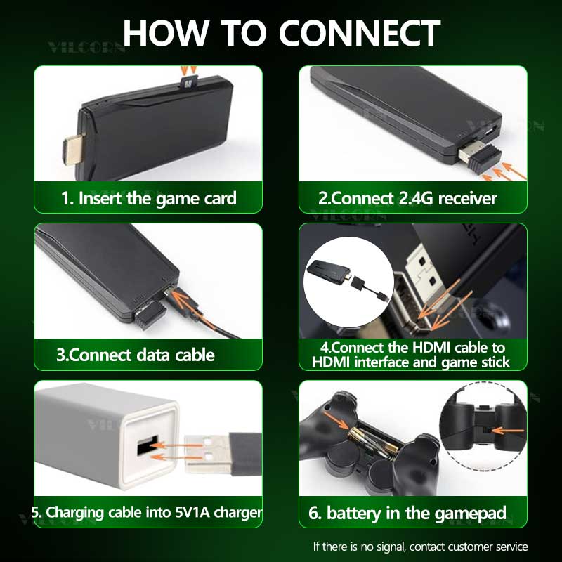 2PC Wireless Gamepad Game Stick Controller Kit for Lite Device for M8 ...