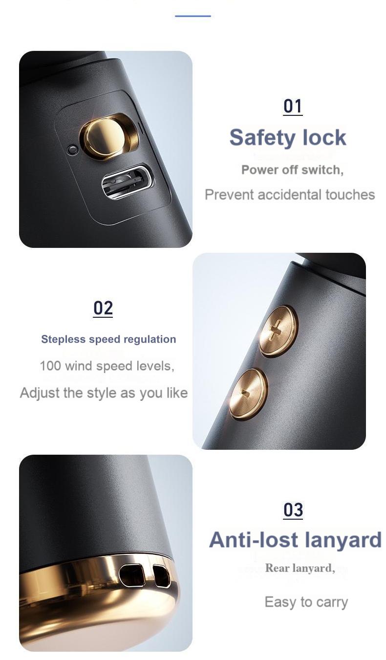 N68 Rechargeable Handheld Fan 10000mAh Adjustable Turbo Mini Cooling ...