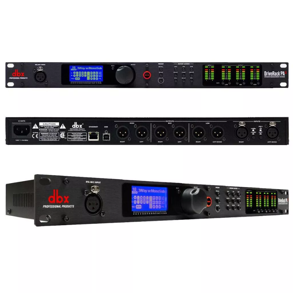 DBX DriveRack PA2 Dual Input, Six Output Complete Speaker Management Processor with LCD Display ...