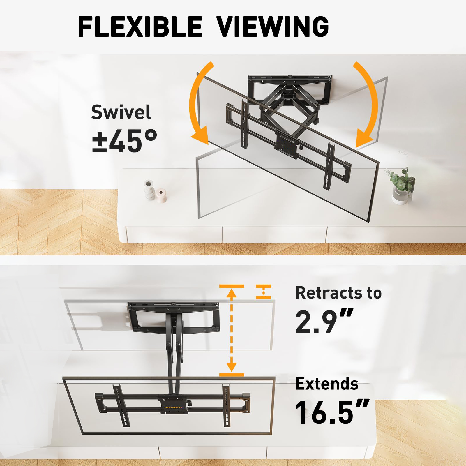 TV Wall Mount Adjustable TV Bracket 32-70" Extendable Full Motion ...
