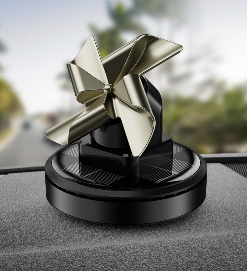 Car Aromatherapy Solar High-End Rotatable Car Decorations Windmill ...