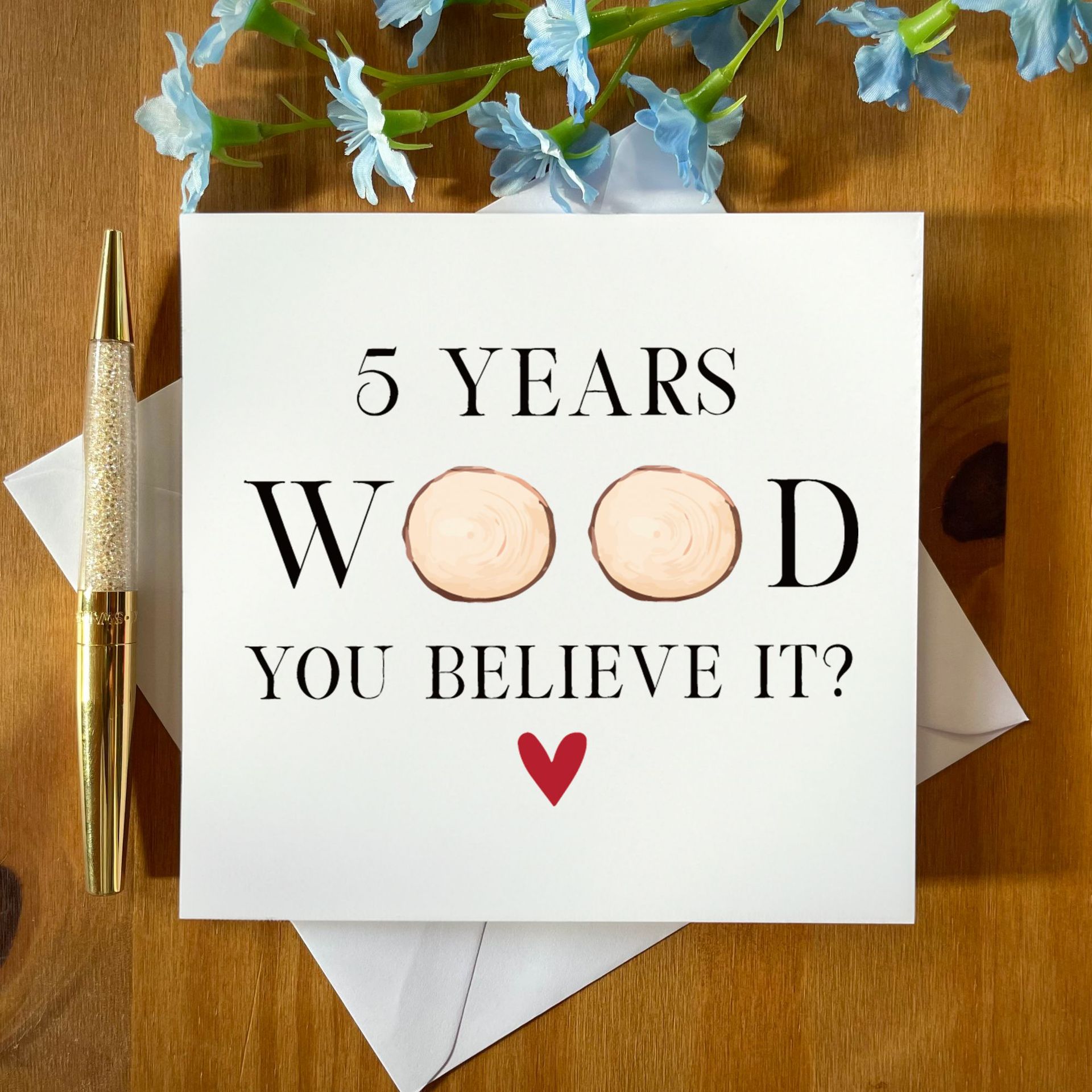 [Coisíní] Birthday Gift Cards, Traditional Anniversary Cards, 5th Anniversary Cards, Includes ...