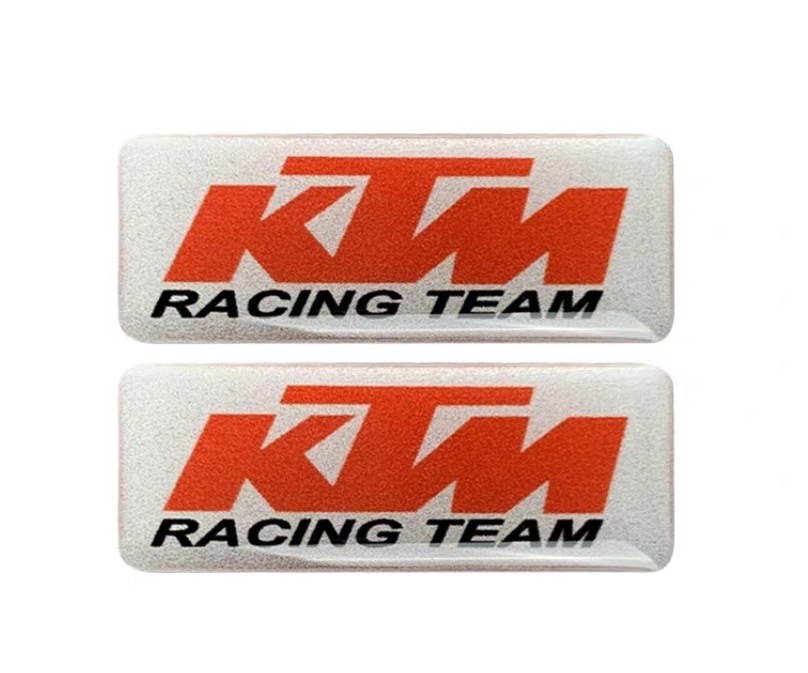1 Pair Ktm 3d Sticker Logo Motorcycle Decals Tank Pad Helmet Emblem For ...