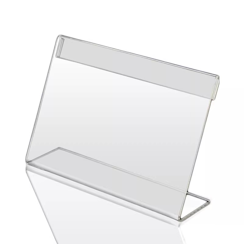 Acrylic Price Display Stand 6×4cm L-Shaped Label Holder for Retail ...