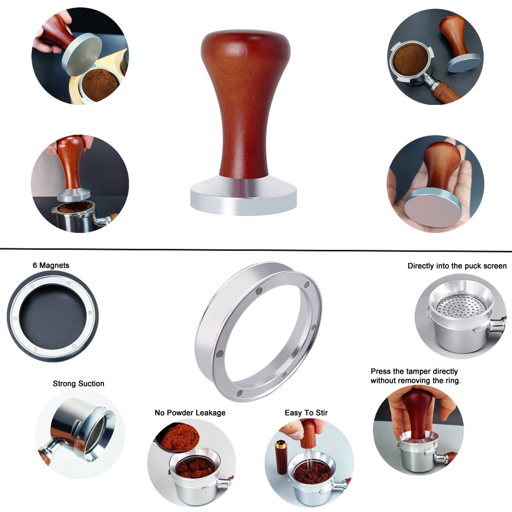 [Ready From MY] 5Pcs Espresso Tamper 51/53/58mm, Coffee Tamper Tools ...