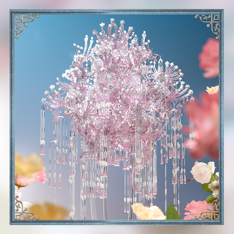 Piececool Pearl-Pink Phoenix Coronet 3D Metal Model Kits DIY Assembly ...