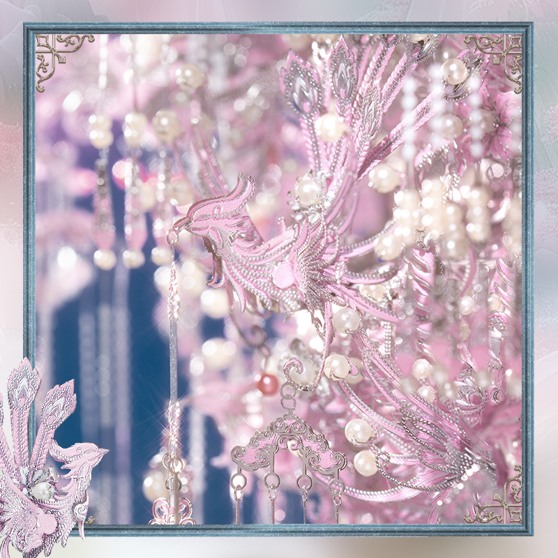 Piececool Pearl-Pink Phoenix Coronet 3D Metal Model Kits DIY Assembly ...