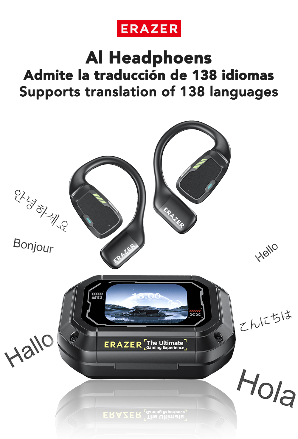 Lenovo ERAZER XP6 AI Translator Earbud Wireless Earphones Bluetooth 5.4 ...