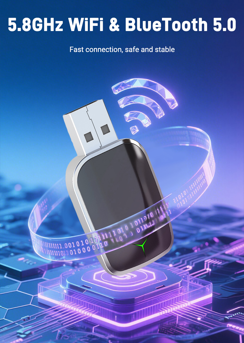 XUDA For 99% Cars 2 in 1 AI Box Mini Adapter Wired to Wireless Carplay ...