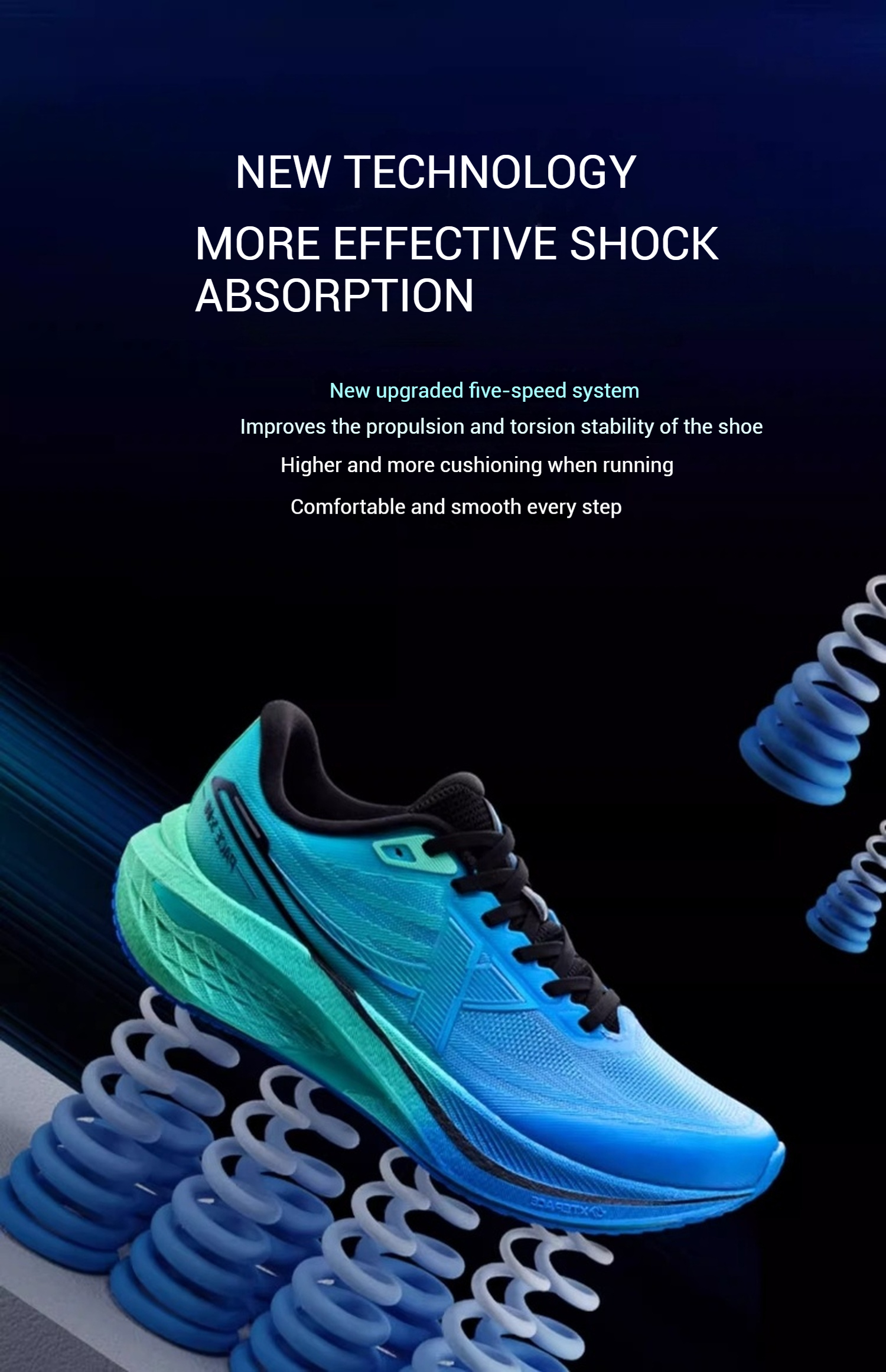 【XTEP】Five Speed 3.0丨Kasut lari Pace 5 Speed training running shoes 270 ...