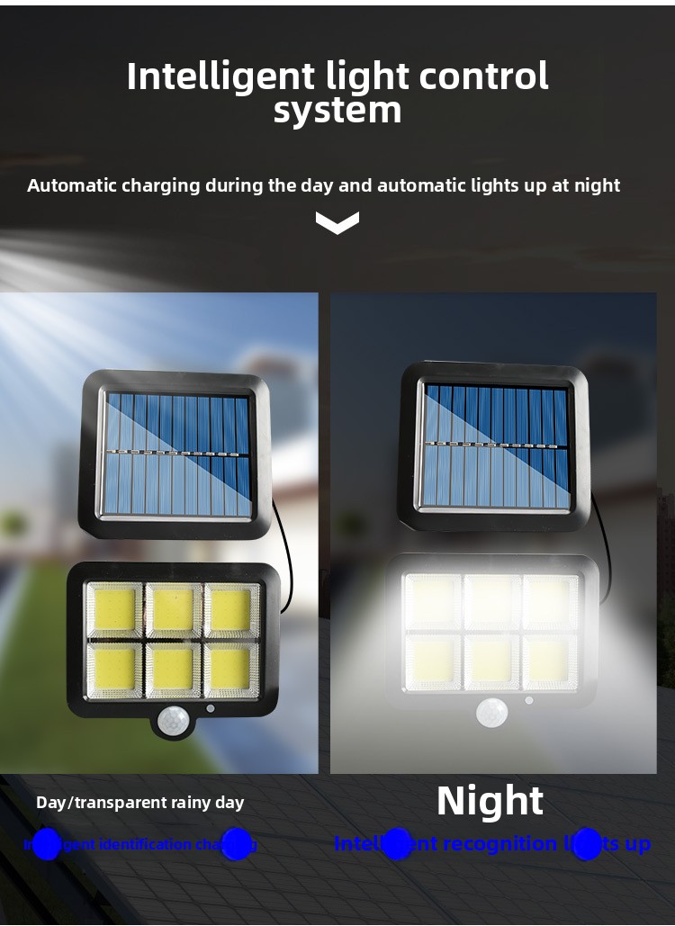 New solar split lamp with human body sensor, waterproof LED wall lamp ...