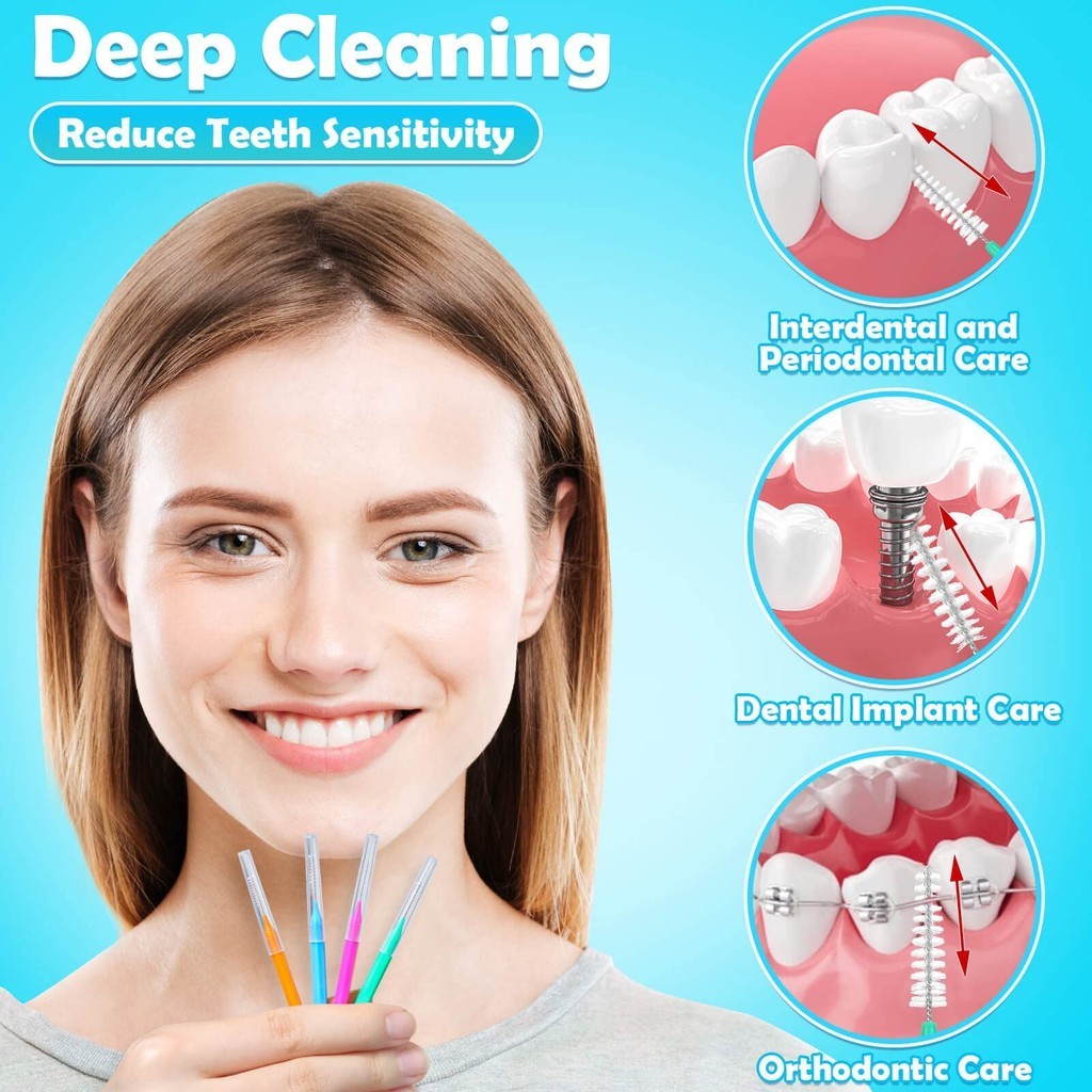 60Pcs Braces Brush Cleaner Interdental Oral Hygiene Teeth Cleaning ...
