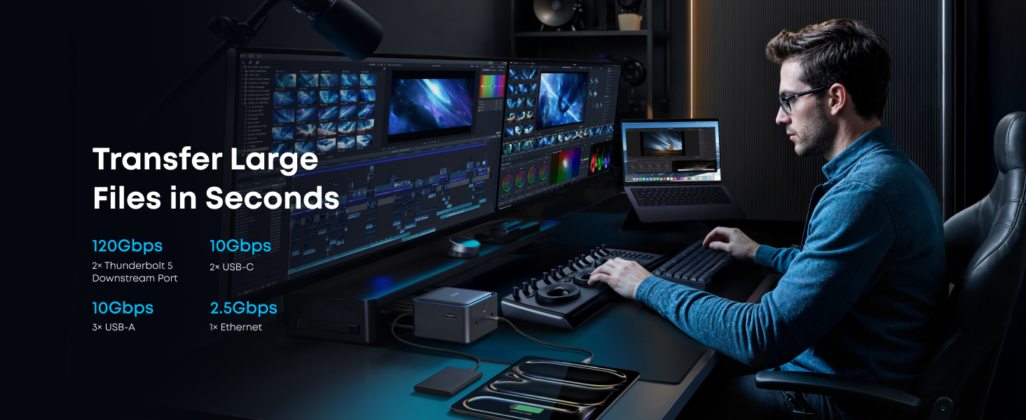 Anker Prime 14-in-1 Docking Station 8K Thunderbolt 5 HUB With 140W Fast ...