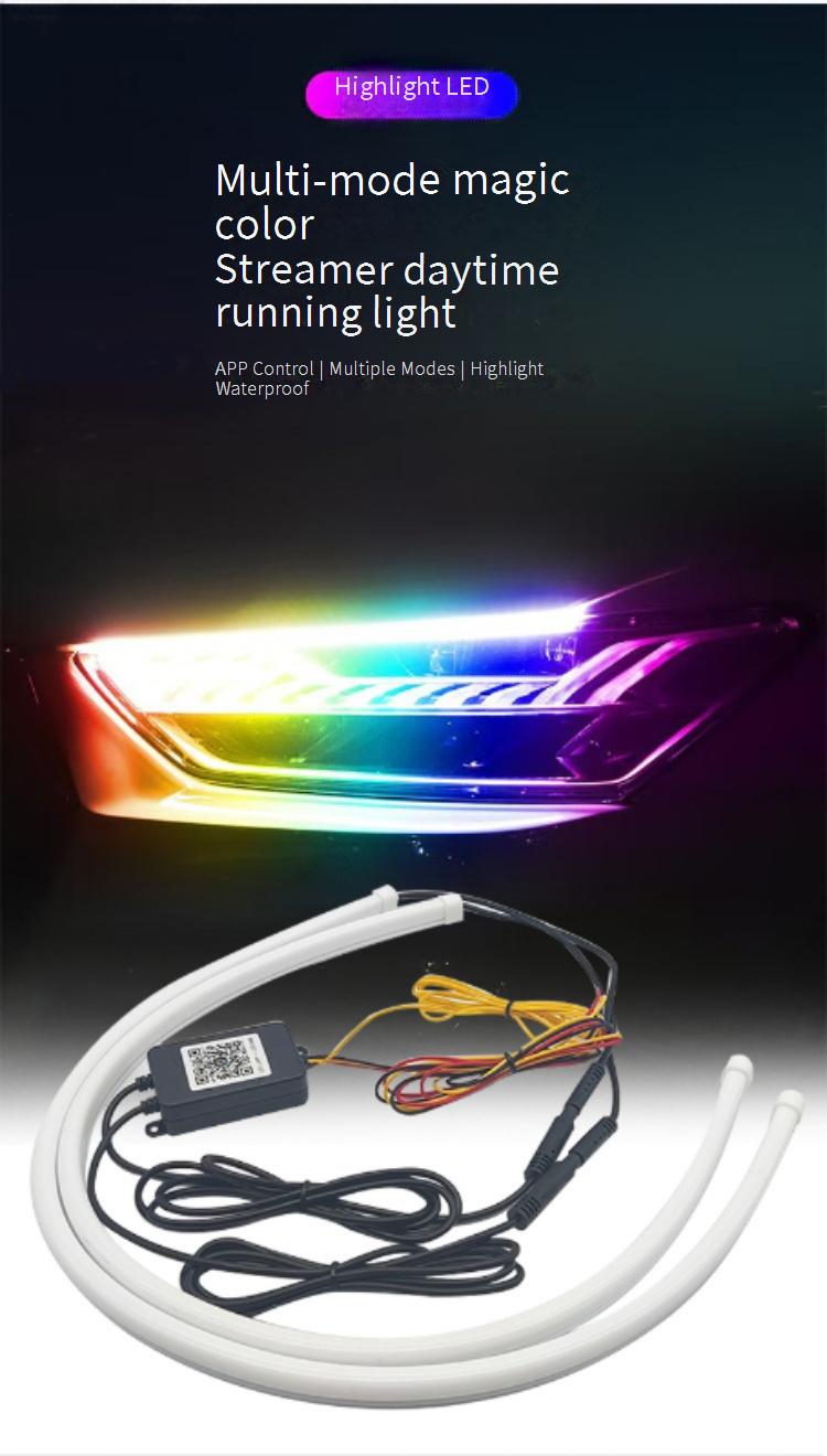 LED Eyeline Strip Light 2 Modes DRL Turn Signal Welcome 12V for ...