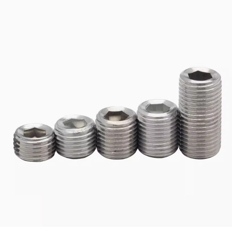 304 Stainless Steel Fine Thread Hex Socket Set Screw M3 M4 M5 M6 M8 M10 M12 M14 M16 Flat Grub ...