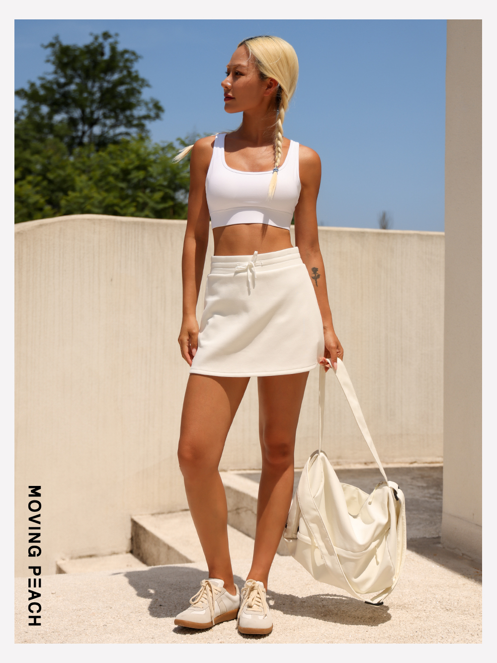 MOVING PEACH Women Tennis Skirts High-Rise A-line Sports Skirts ...