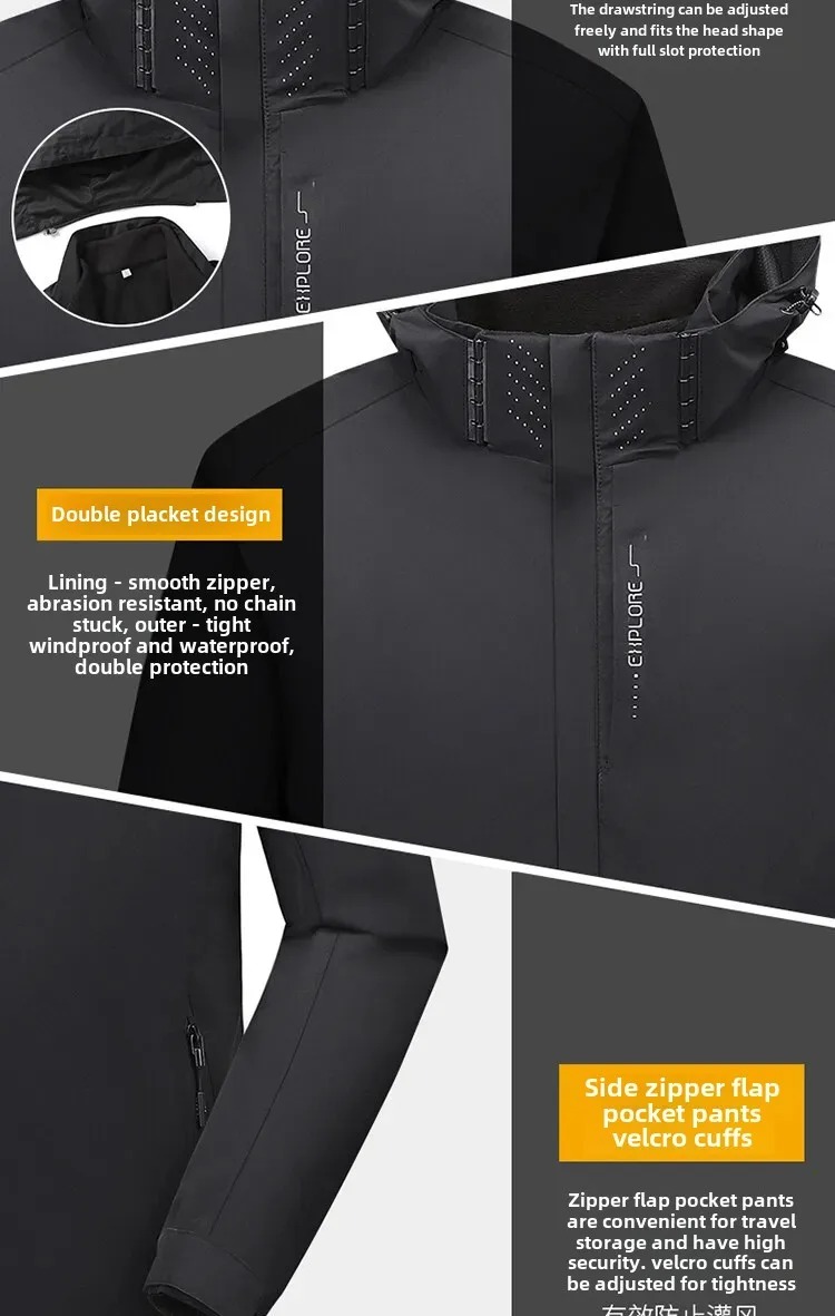 Jeep Spirit Winter Jacket for men Windproof Warm Coat Hiking Thick ...