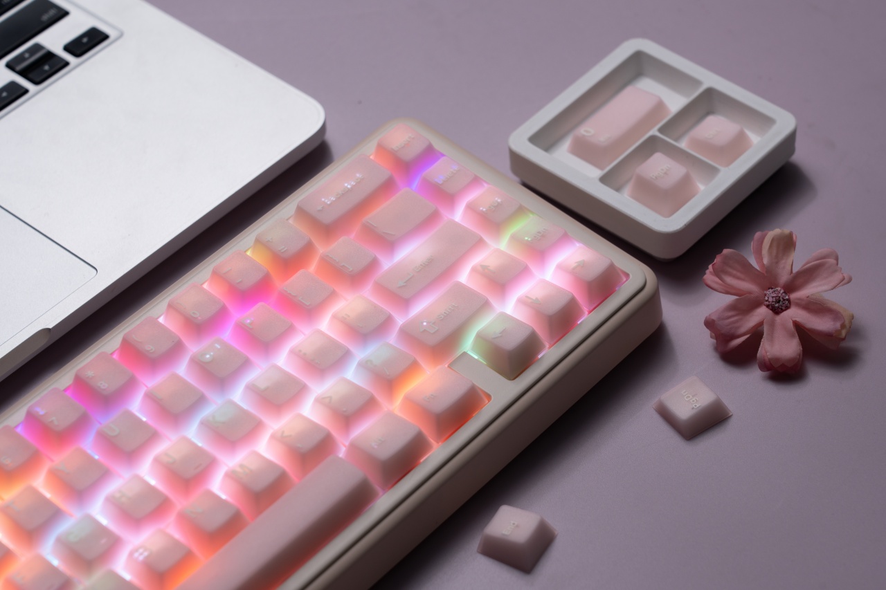Womier Translucent Pink Jade Keycaps Cherry Profile Double Shot PBT ...