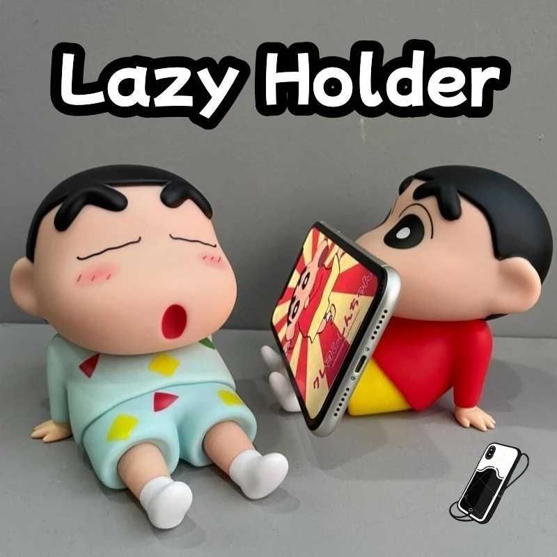 New Crayon Shin-chan Phone Holder Anime Figurine Desktop Stand Ornament ...