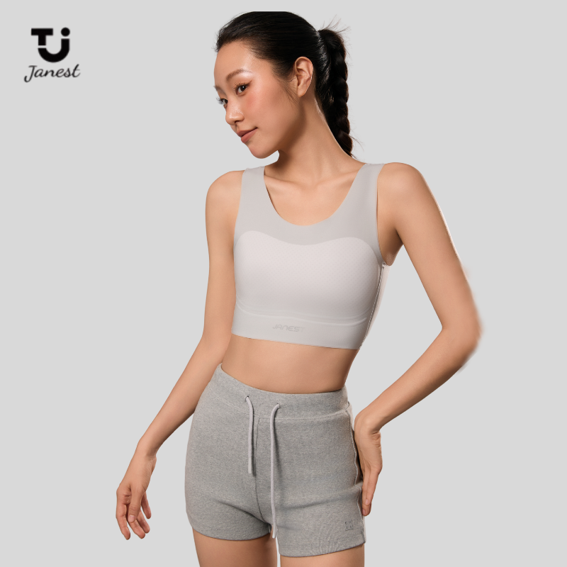 Janest Sport Bra Seamless Bra Versatile Bra Padded Ice Silk Material ...