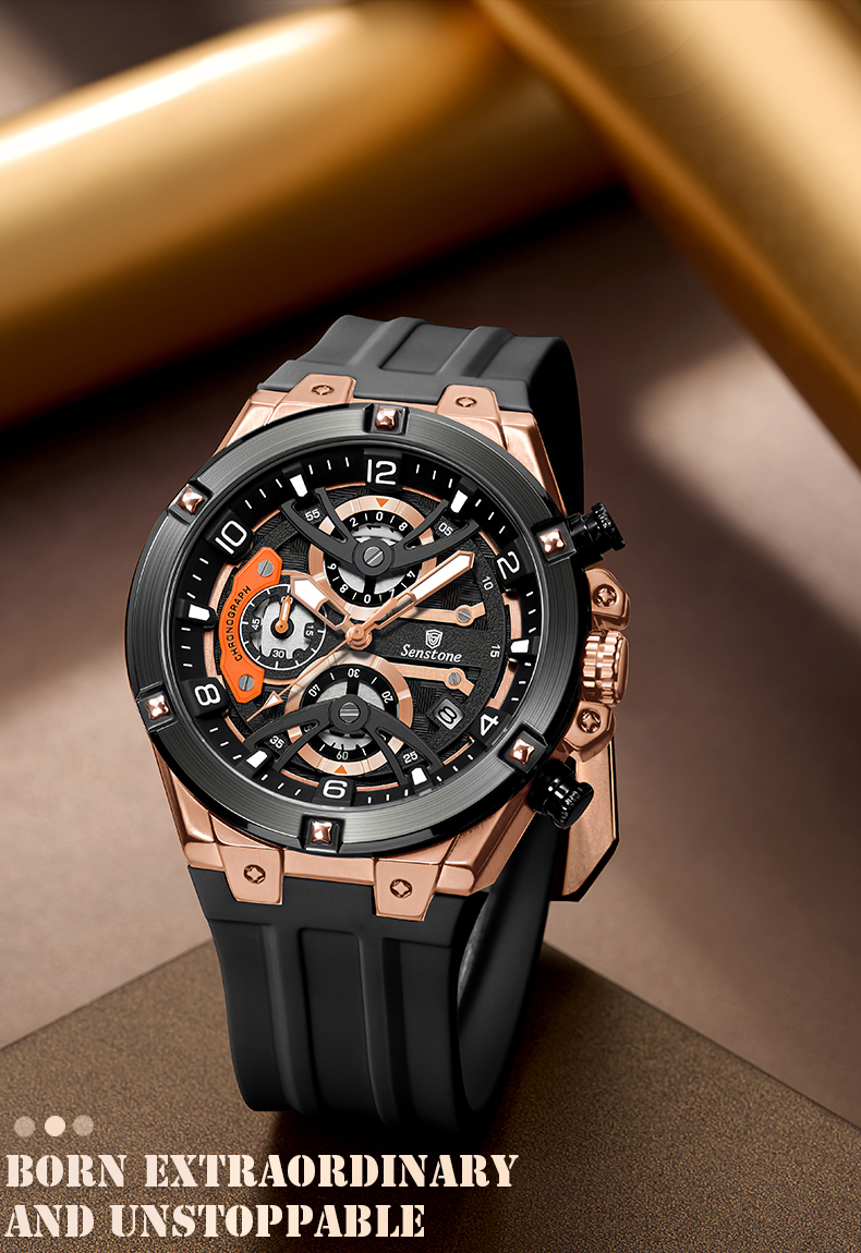 SENSTONE Men's Watch All New Style Porsche Design Original Waterproof ...
