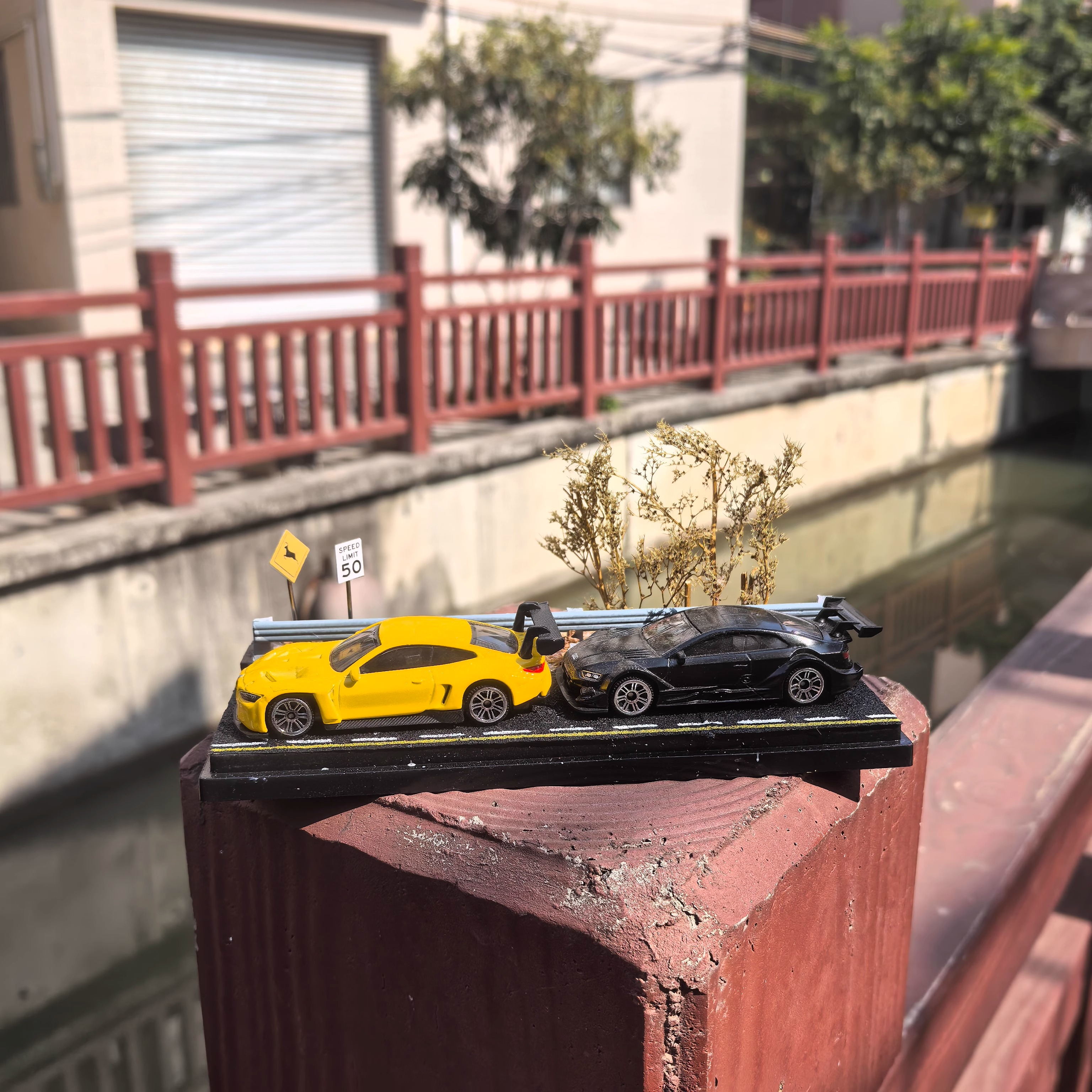 1:64 Diorama Mini Car Parking Lot Scene Display Model for Small Scale 1 ...