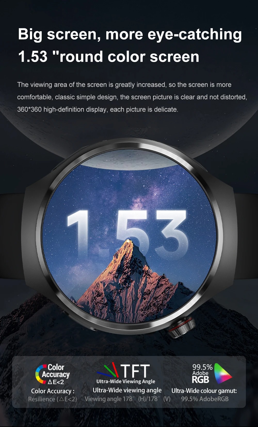 2025 New Outdoor Sports Smart Watch Men AMOLED Screen NFC GPS Compass ...
