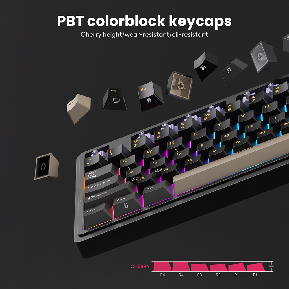 Royal Kludge RK N99 Phantom 98 Key Tri-Mode RGB Wired Bluetooth 2.4G ...