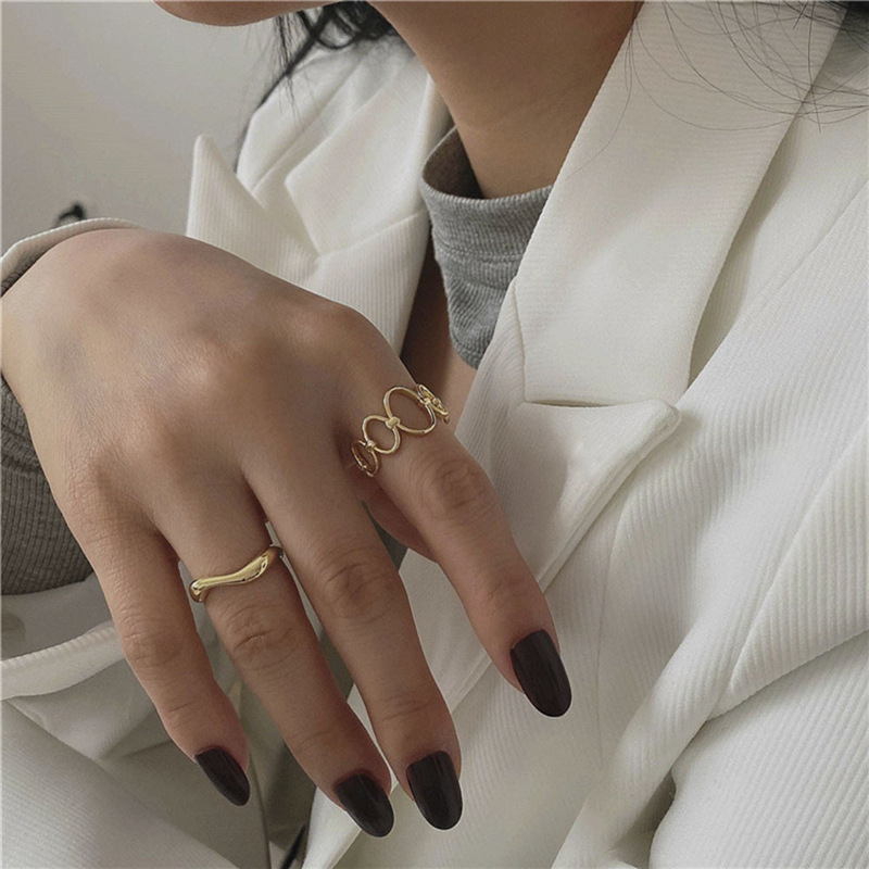 Punk Metal Hollow Knuckle Rings Set Women Gothic Joint Jewelry Gift ...