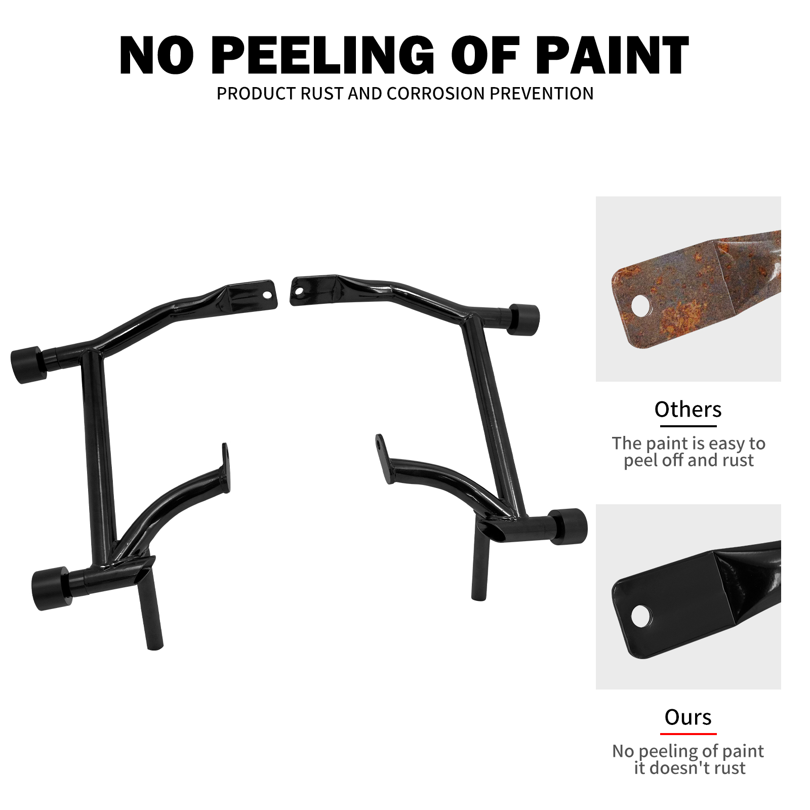 Saddlebag Guards Crash Bars w/ Black Guard Ball For Harley Street Glide ...