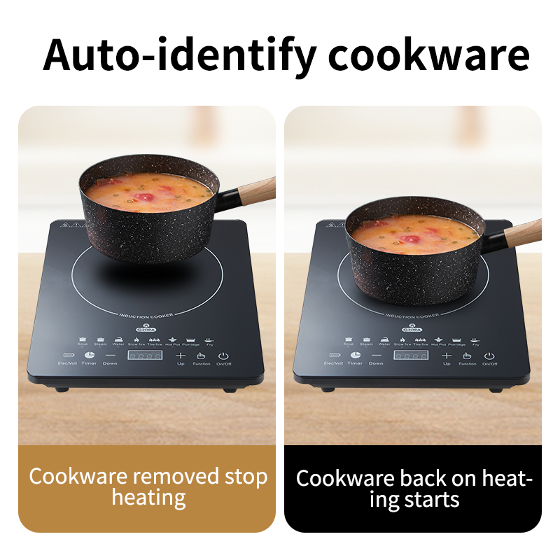 Induction Cooker PH Energy-Saving 2200W Rapid Heating Touch Control 9 ...