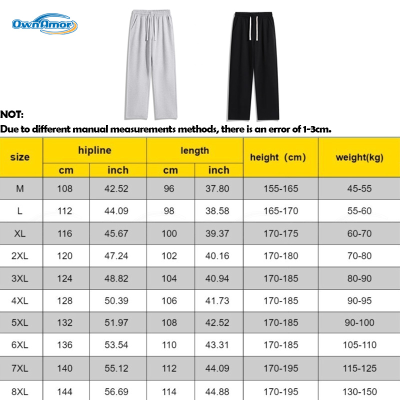 【M-8XL】Long Pants Men Plus Size Thin & Straight Leg Loose Casual Pants ...