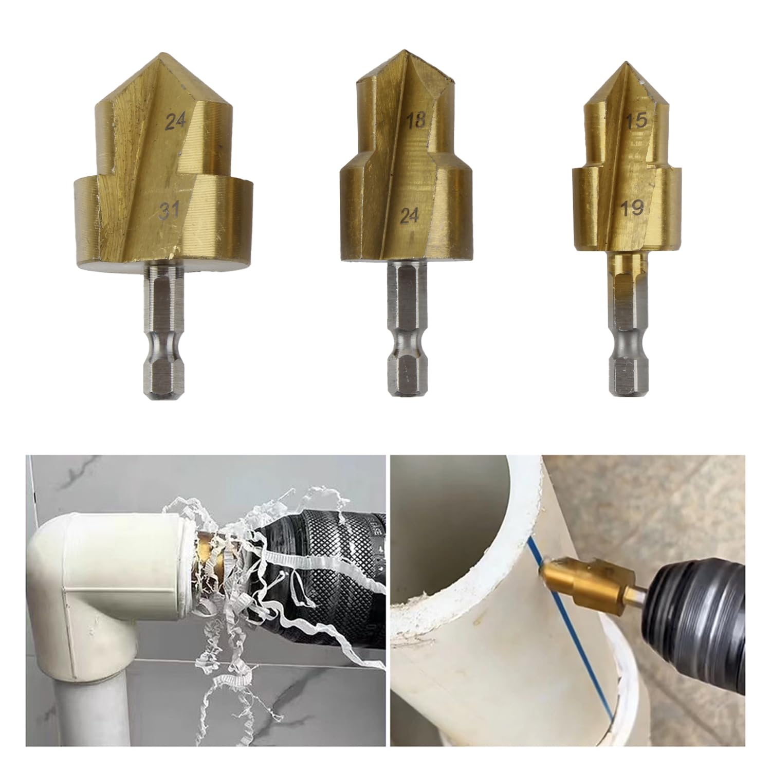 PPR Lift Step Bit Reamer, 20/25/32mm PVC Pipe Reamer Kit, Conduit ...