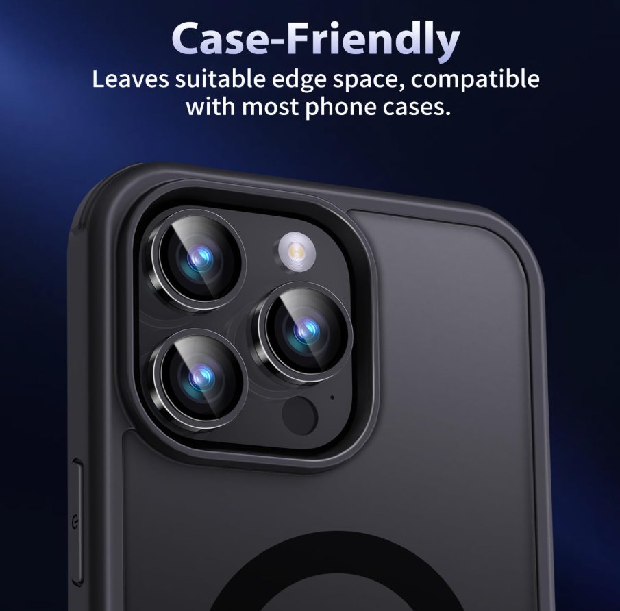 Easy Install Titanium Camera Lens Protector For iPhone 16 15 14 13 12 ...