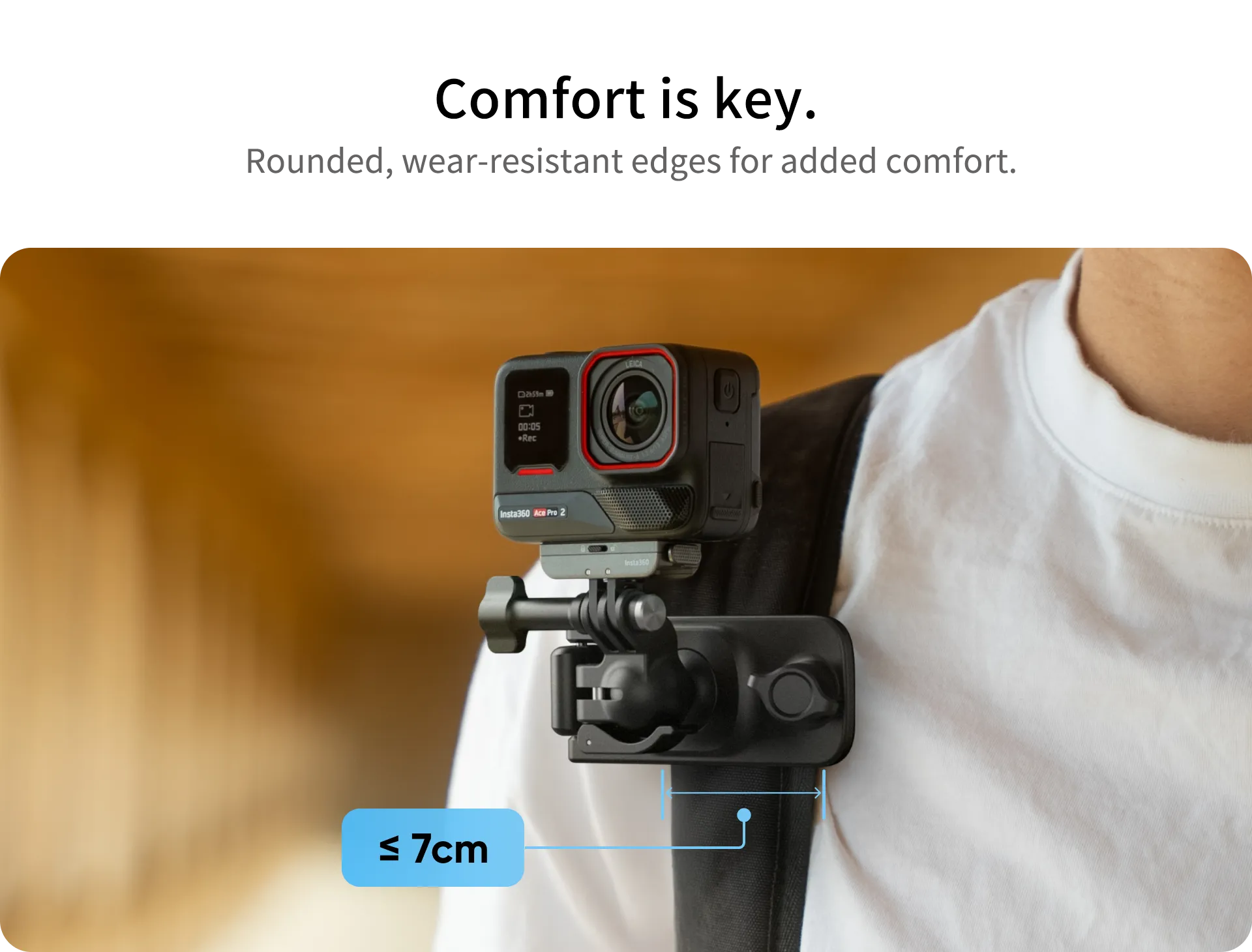 Insta360 Backpack Clip for Insta360 X5 、Ace Pro 2、GO 3S、X4、Ace Pro、Ace ...