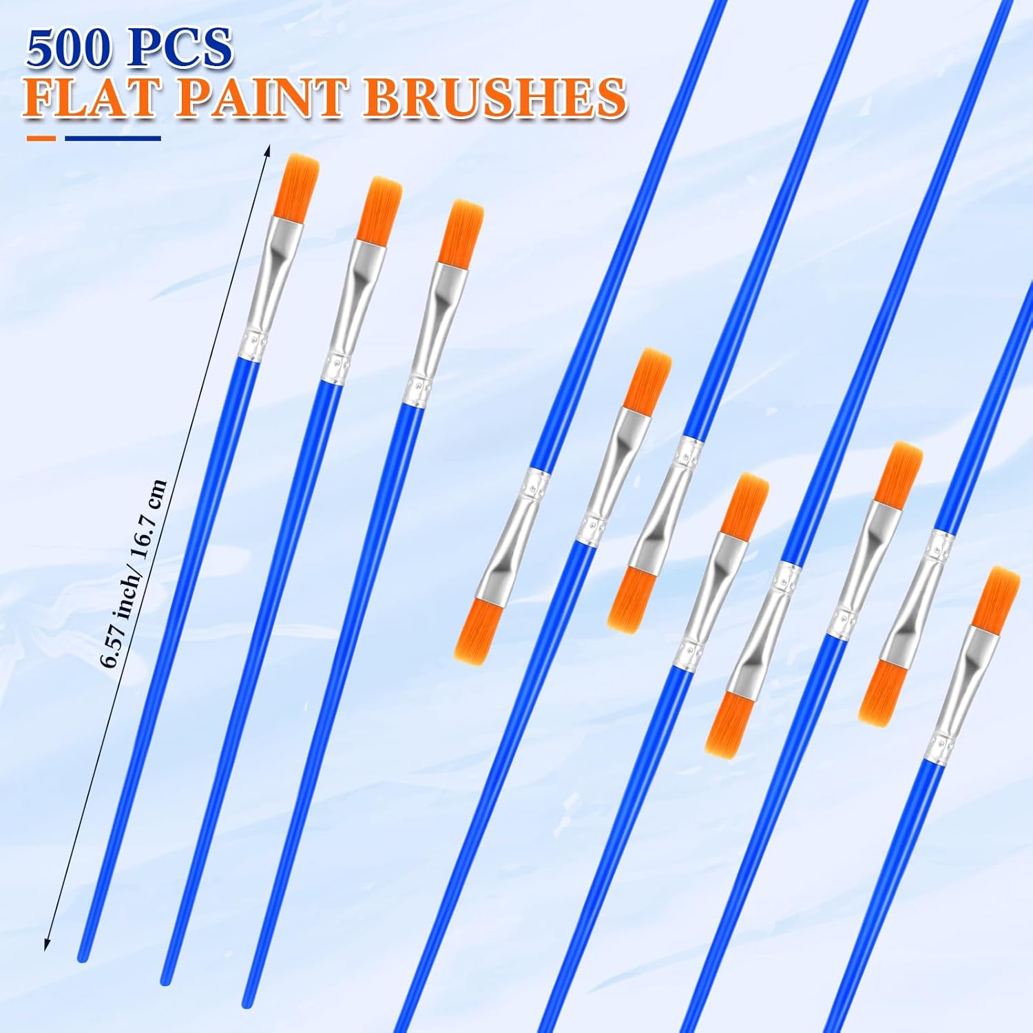 32pcs Artist Flat Paint Brushes Set Acrylic Oil Watercolour Painting ...