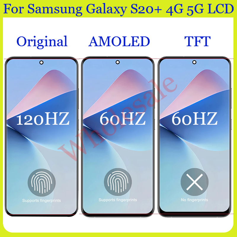 Original AMOLED Samsung Galaxy S20+ S20 Plus 4G 5G LCD Display Touch Screen With Frame ...
