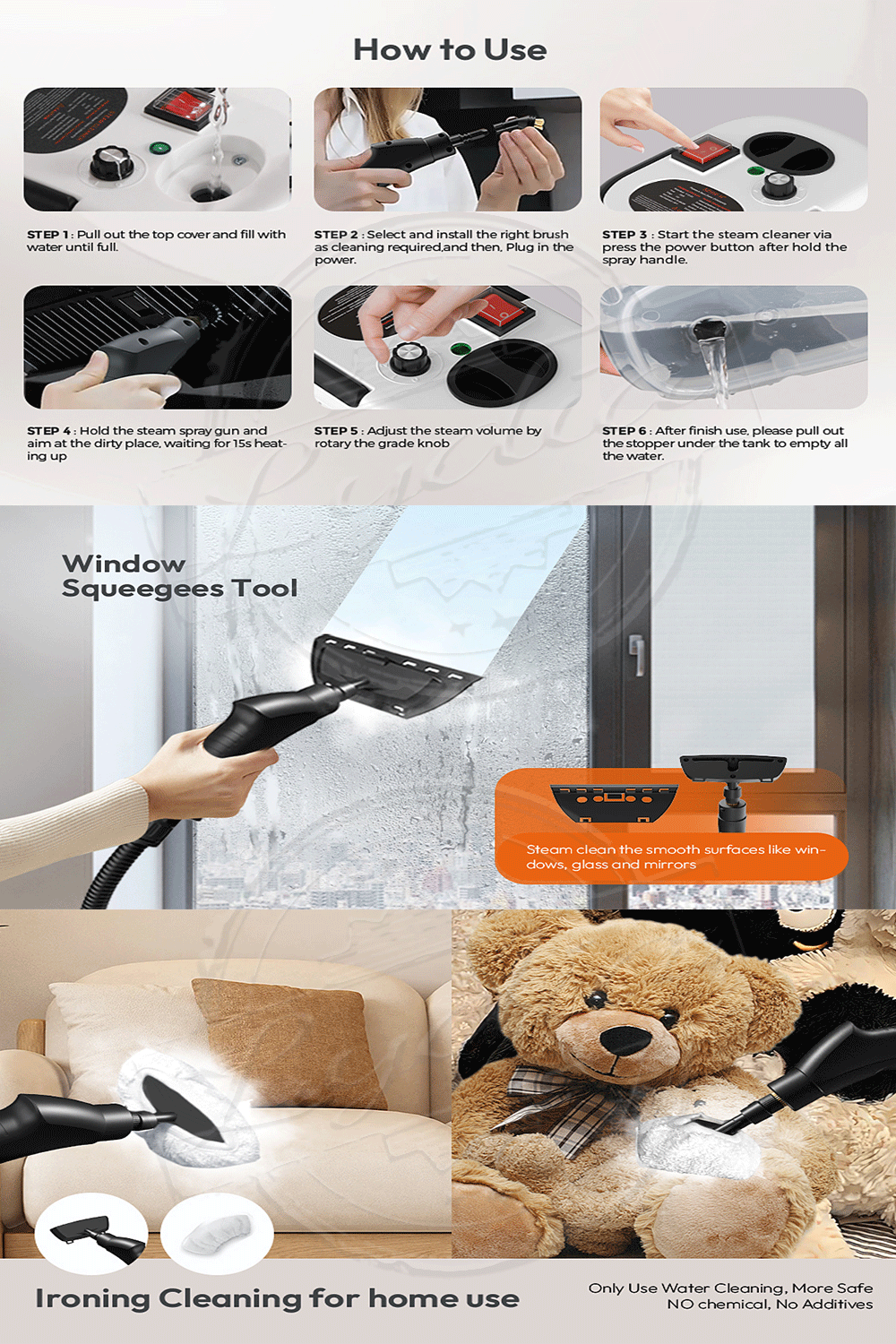 4500W High Pressure Mobile Cleaning Machine 蒸汽清洁机High Temperature Steam ...