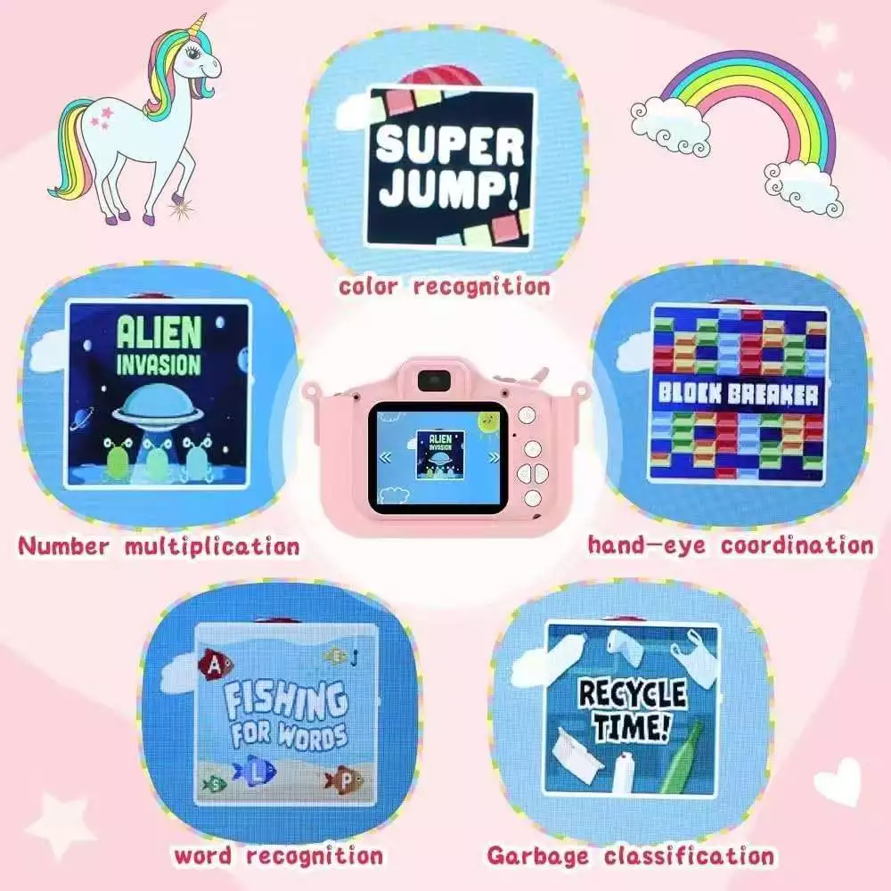 Kids HD Mini Camera Unicorn Camera kamera budak Camcorder Video Child ...