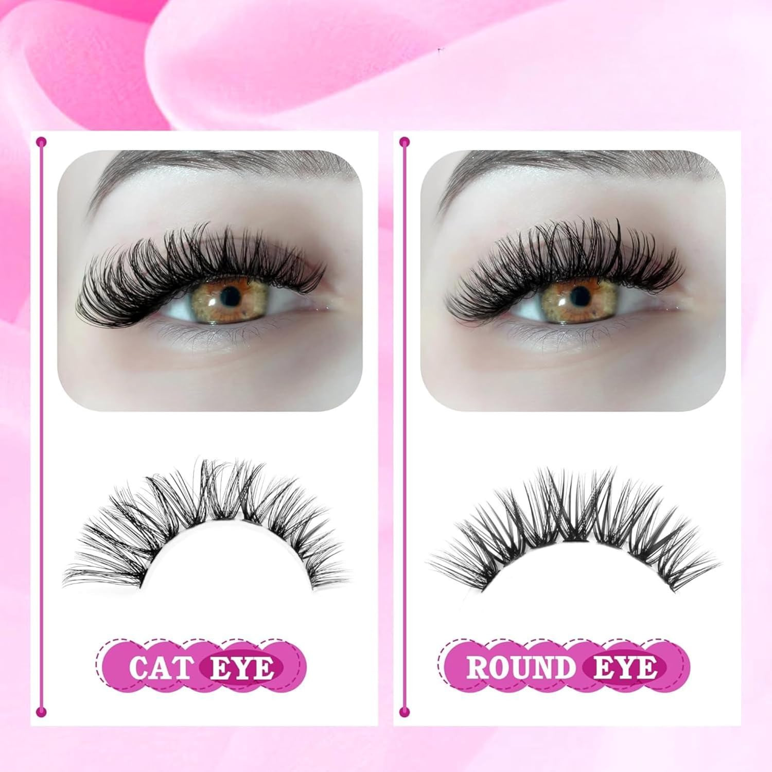 200Pcs False Eyelashes Set 30D/40D Segmented Natural Thick Eyelashes ...