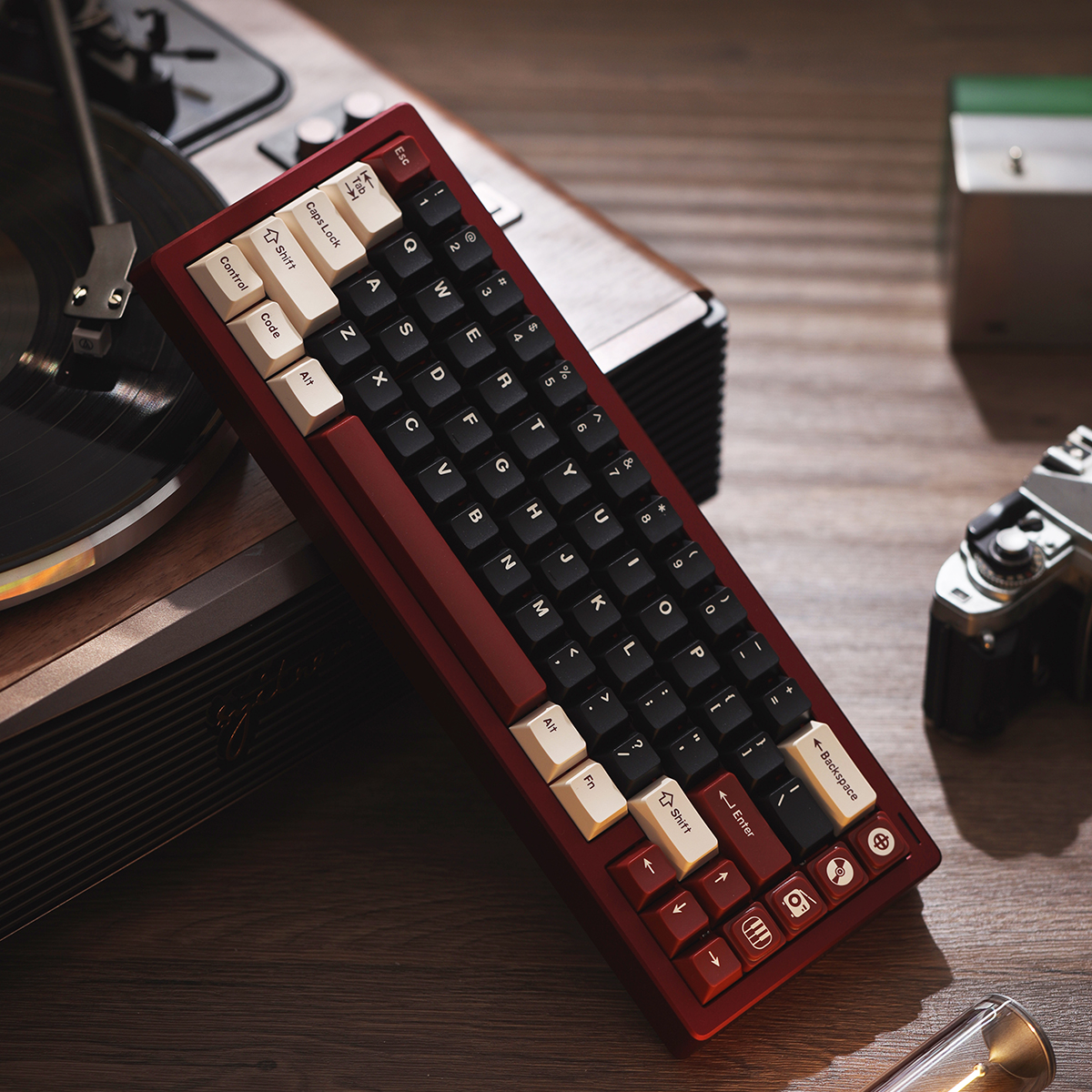 Taptempo Rome Keycap Black PBT Double shot cherry profile keycaps set ...