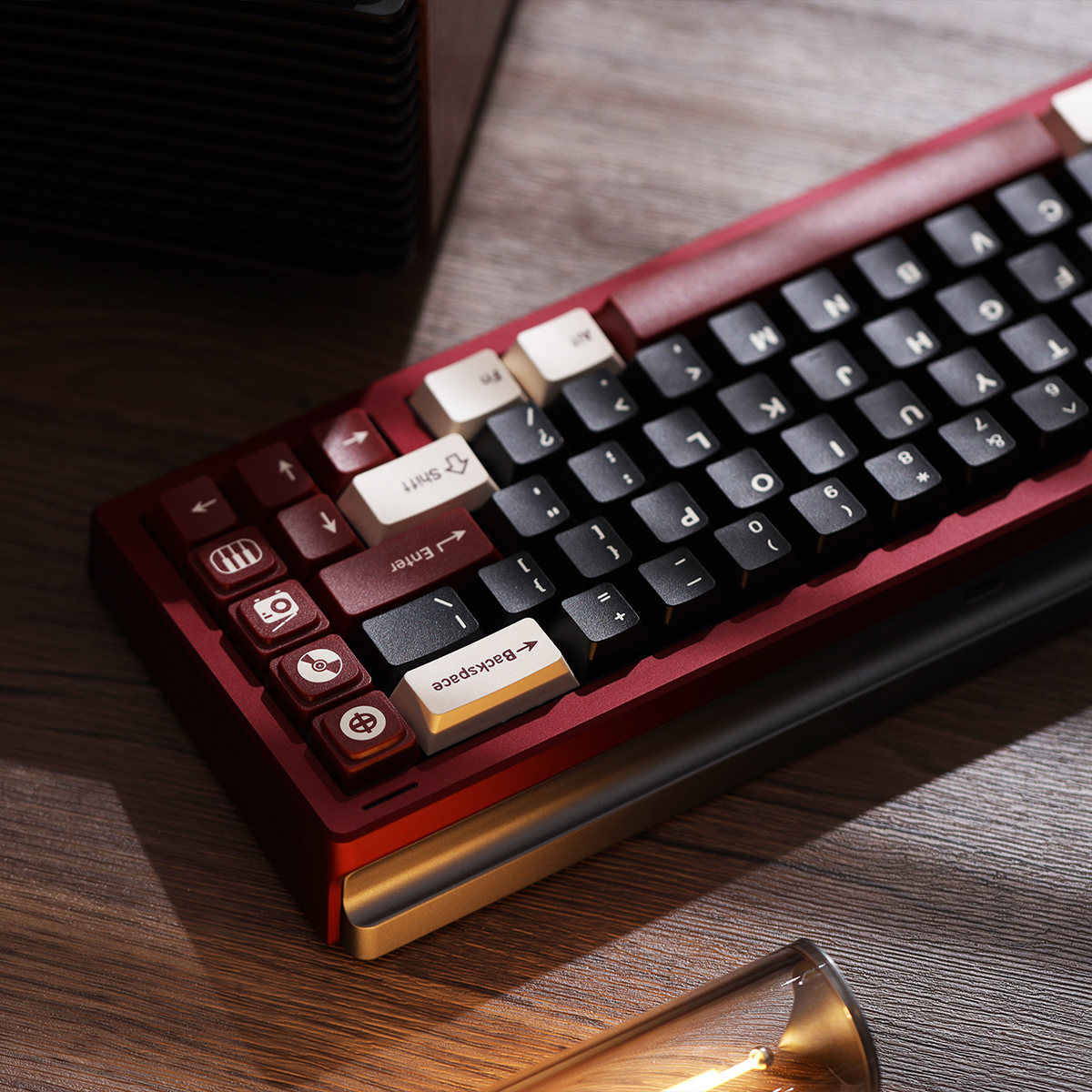 Taptempo Rome Keycap Black PBT Double shot cherry profile keycaps set ...