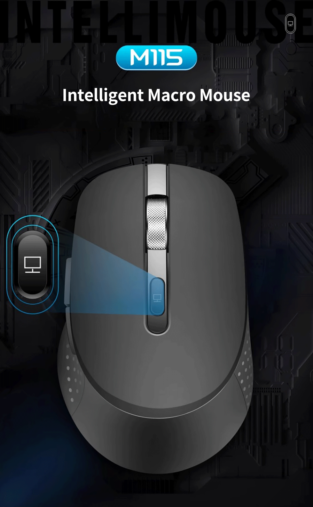 3Life M115 Smart Translation Wireless Mouse Bluetooth+2.4G Connection ...