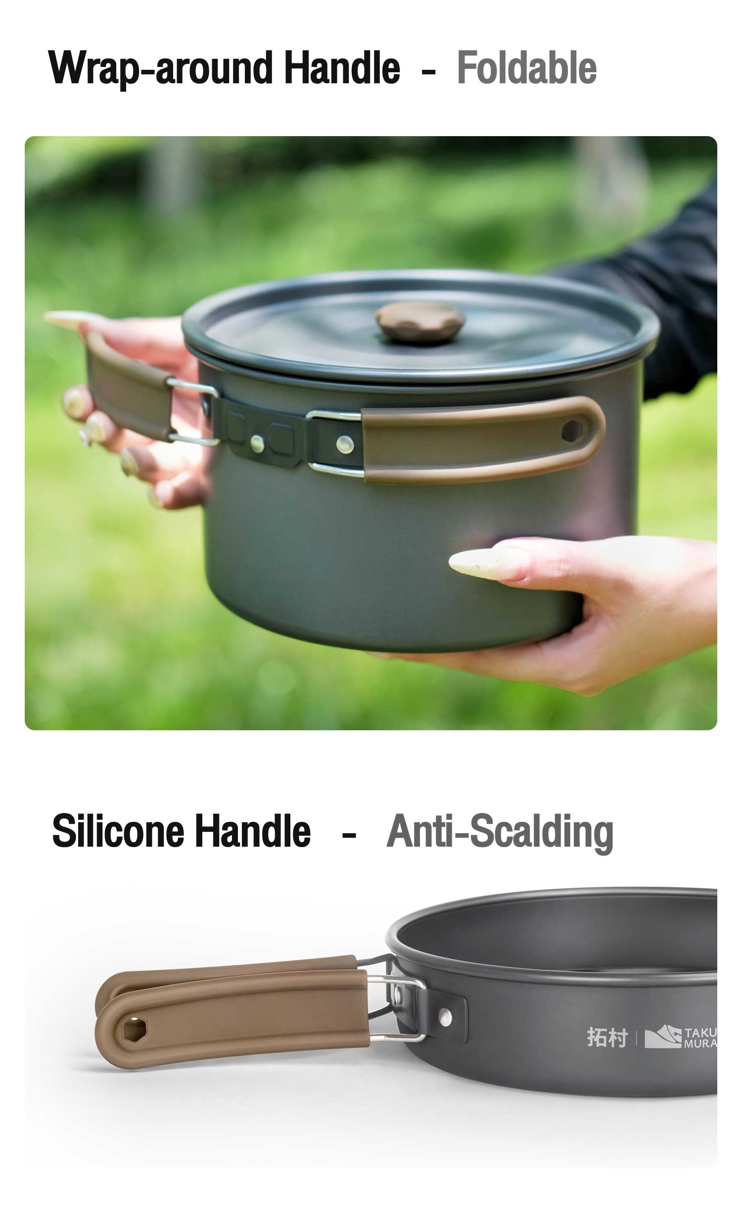 TAKU Camping Cooking set 𝗙𝗼𝗿 𝟰-𝟲 𝗽𝗲𝗼𝗽𝗹𝗲 Camping Cookware Kit Picnic ...